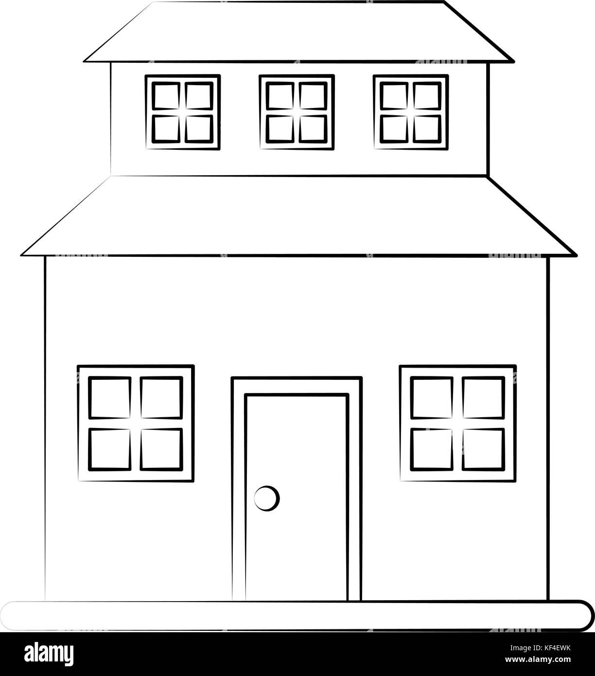 family home or two story house icon image Stock Vector Image & Art - Alamy