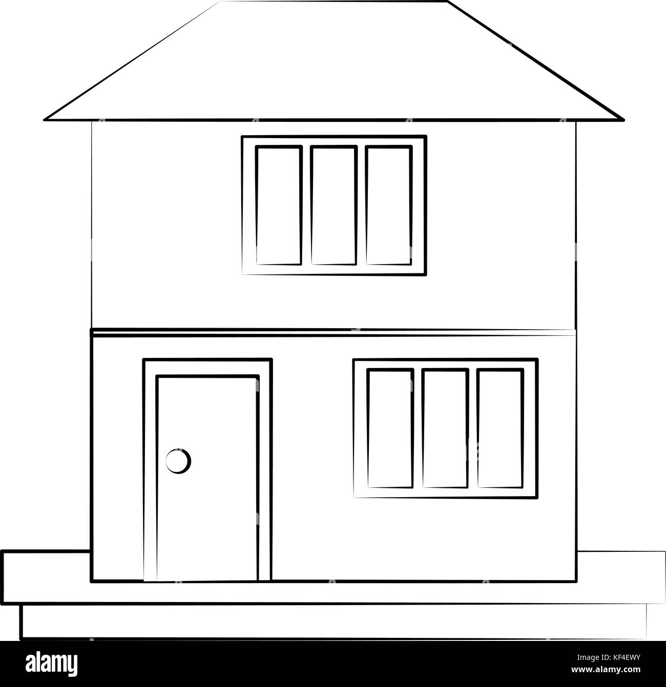 family home or two story house icon image Stock Vector Image & Art - Alamy