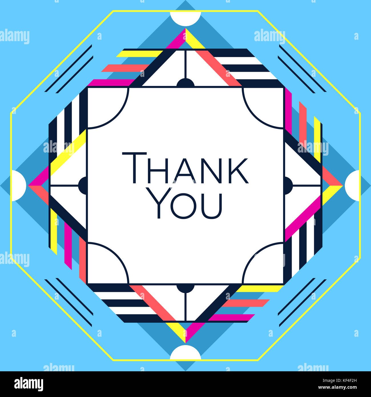 Thank you greeting card thanksgiving design. Abstract geometric ...