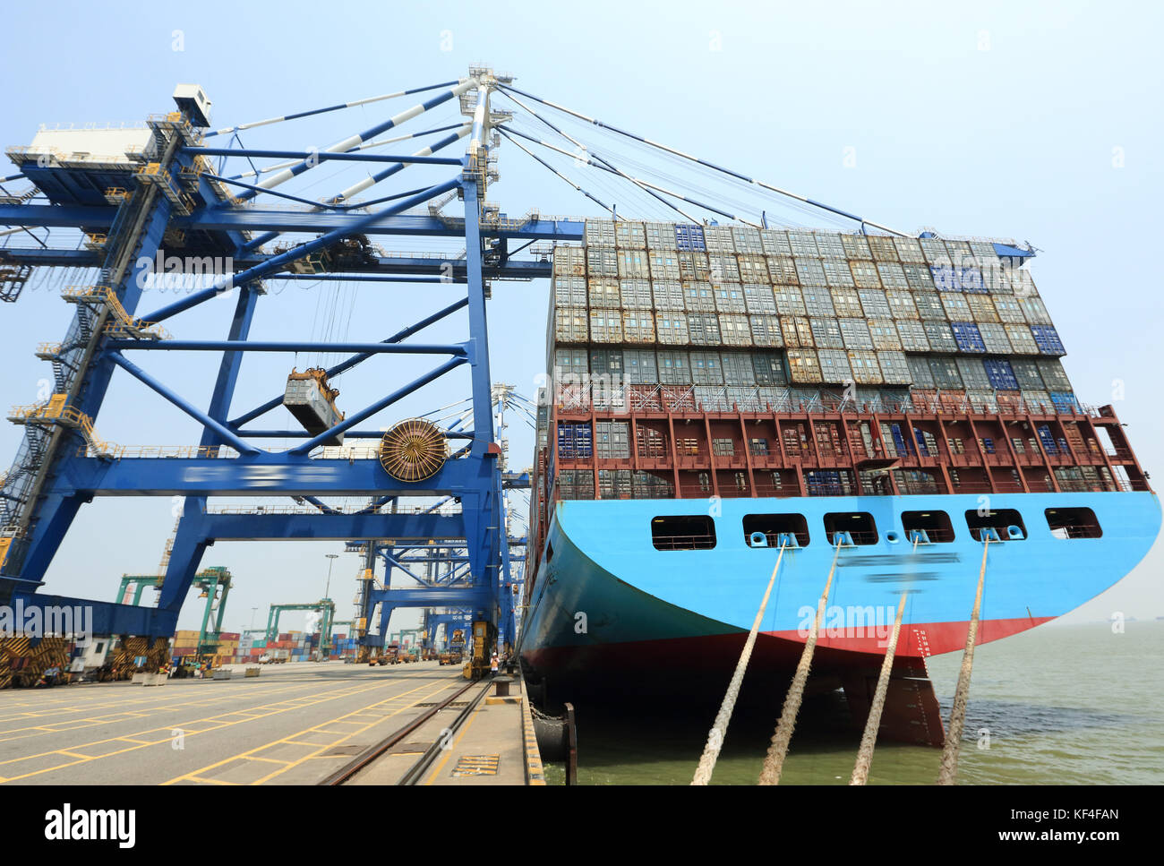 Nansha port of Guangzhou City,Guangdong Province,China Stock Photo - Alamy