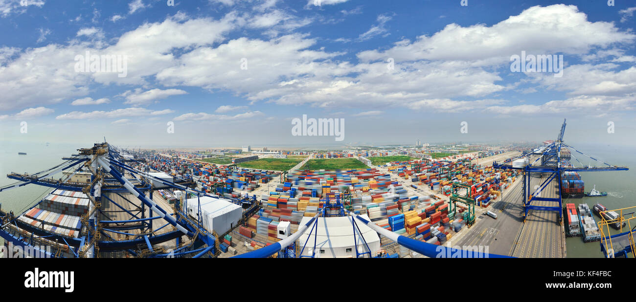 Nansha port of Guangzhou City,Guangdong Province,China Stock Photo - Alamy