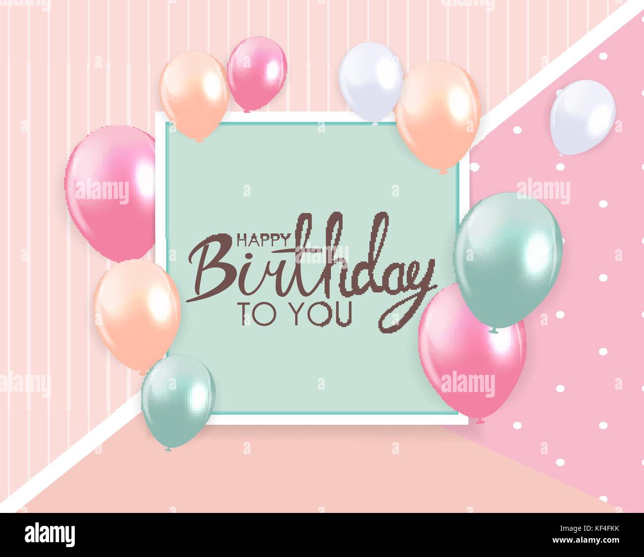 Abstract Happy Birthday Background Card Template Vector Illustration ...