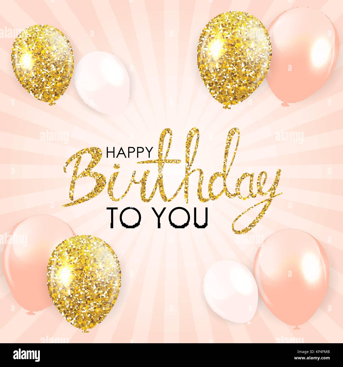 Abstract Happy Birthday Background Card Template Vector Illustration ...