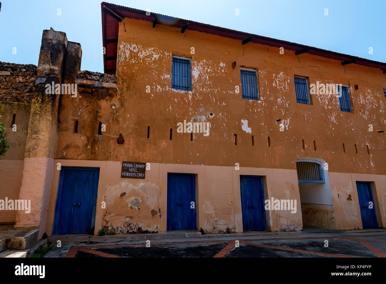 The old prison courtyard on Prison Island Stock Photo - Alamy