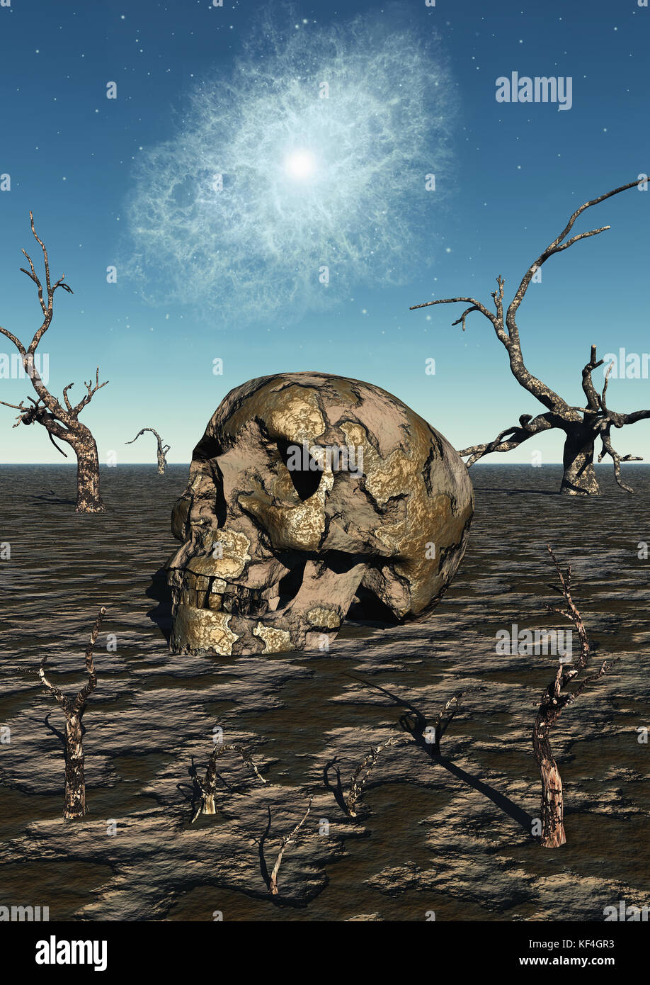 A Civilization Destroyed By A Gamma-Ray Burst Stock Photo - Alamy