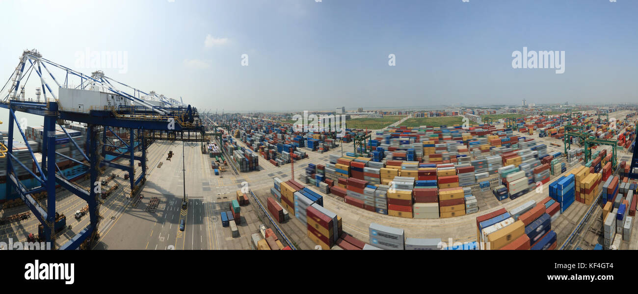 Nansha port of Guangzhou City,Guangdong Province,China Stock Photo - Alamy