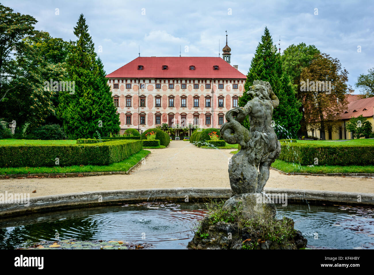 Czech baroque castle Libochovice in sunny day Stock Photo - Alamy