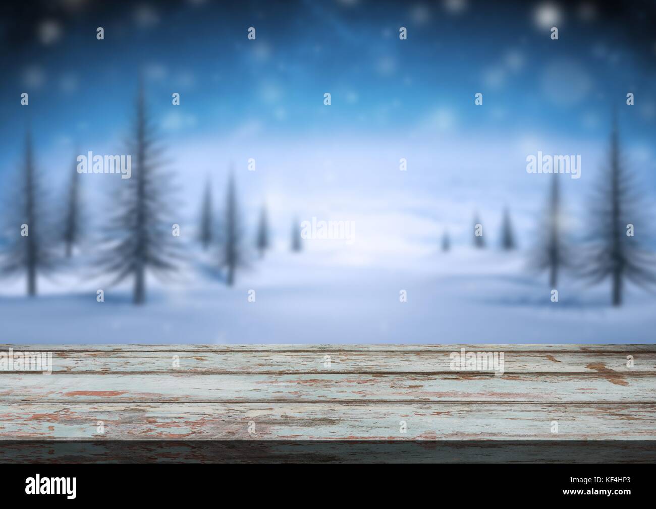 Digital composite of Wooden floor with Christmas theme background Stock ...