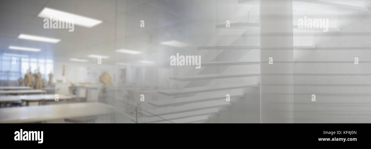 Digital composite of Transition effect in work factory Stock Photo - Alamy