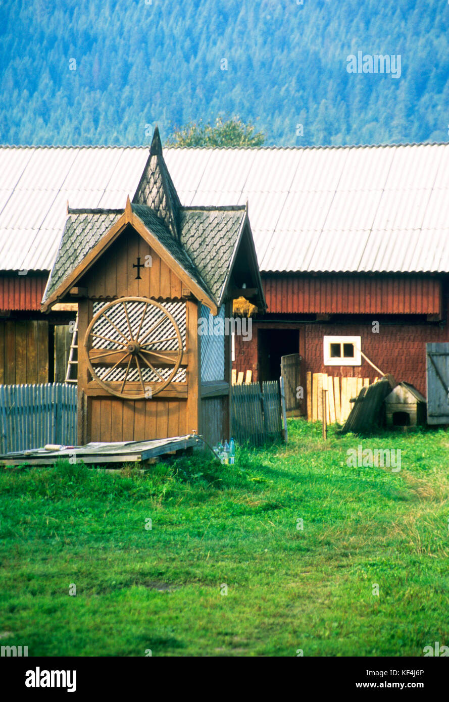 Near Gura Humorulori Town, Traditional Water Well, Bucovina, Suceava ...