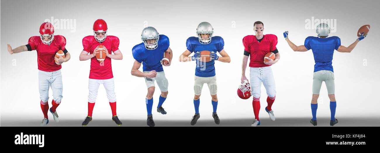 Digital composite of american football players wide Stock Photo - Alamy