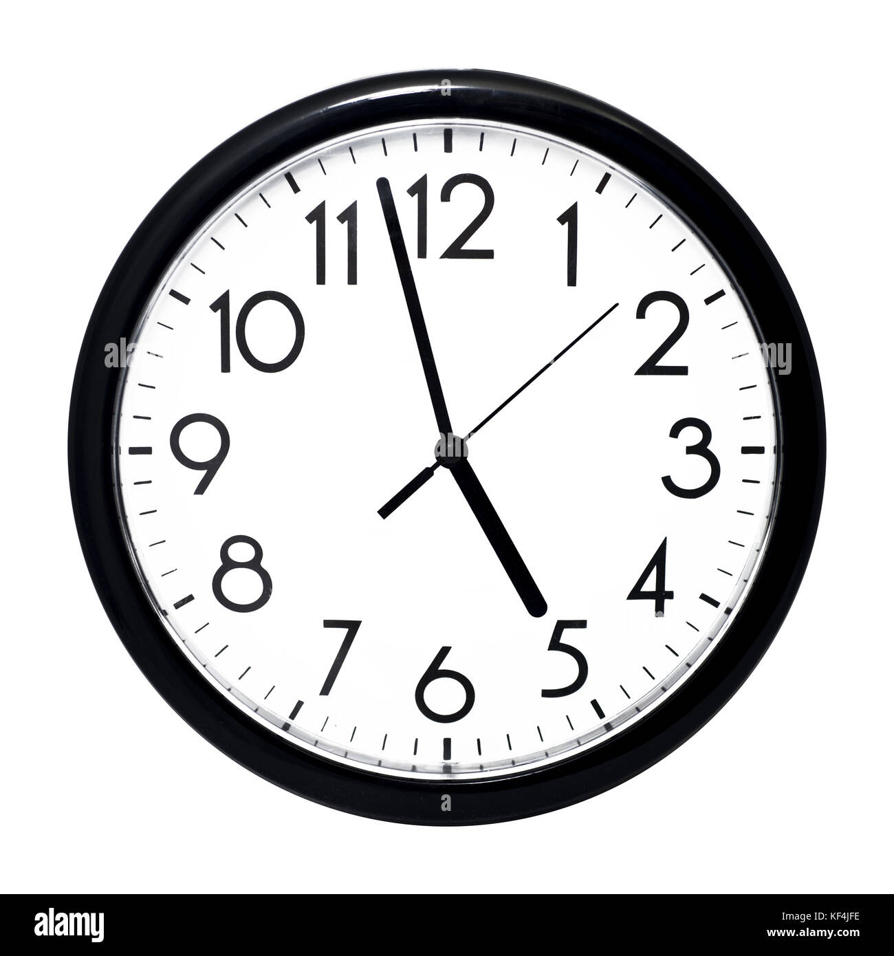 White wall clock. Isolated on white background. High quality photo ...
