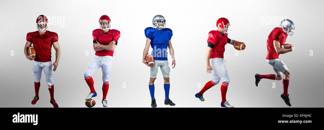 Digital composite of american football players wide Stock Photo - Alamy