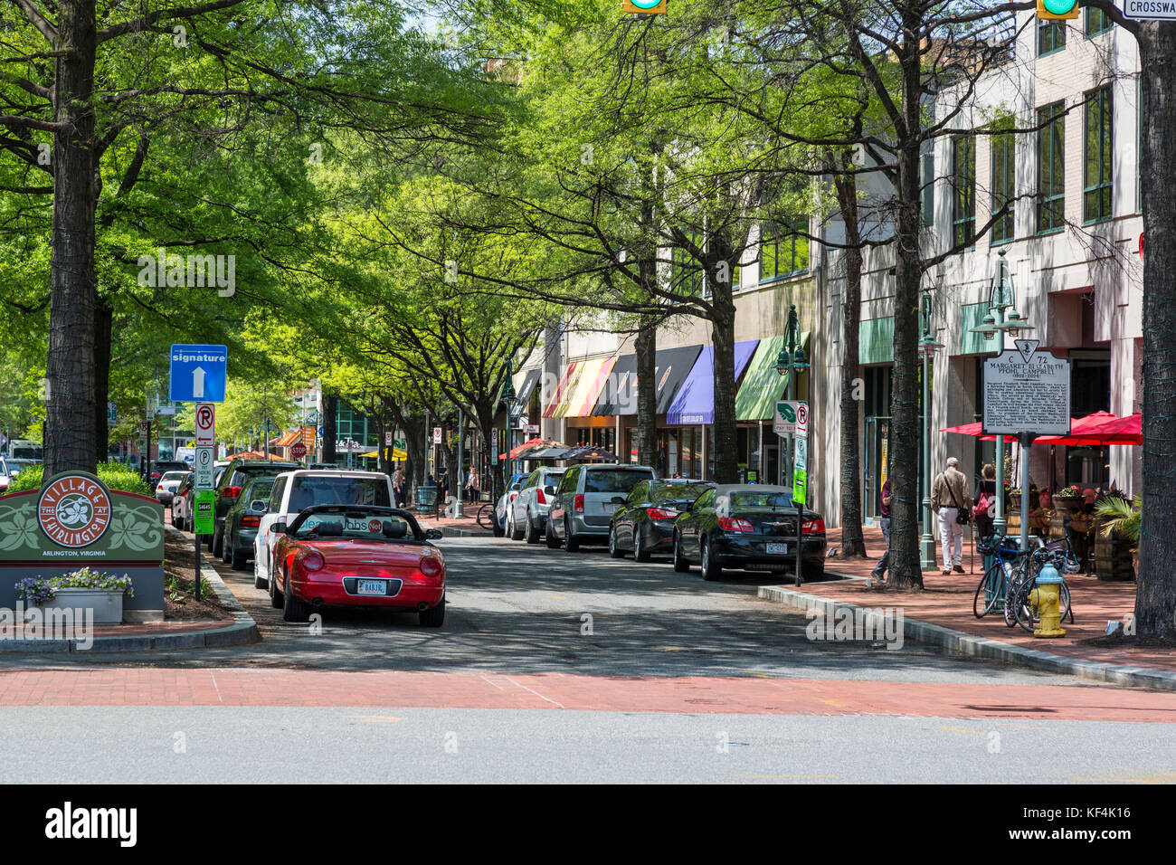 Shirlington Village, Arlington, Virginia. Looking Down Campbell Avenue ...