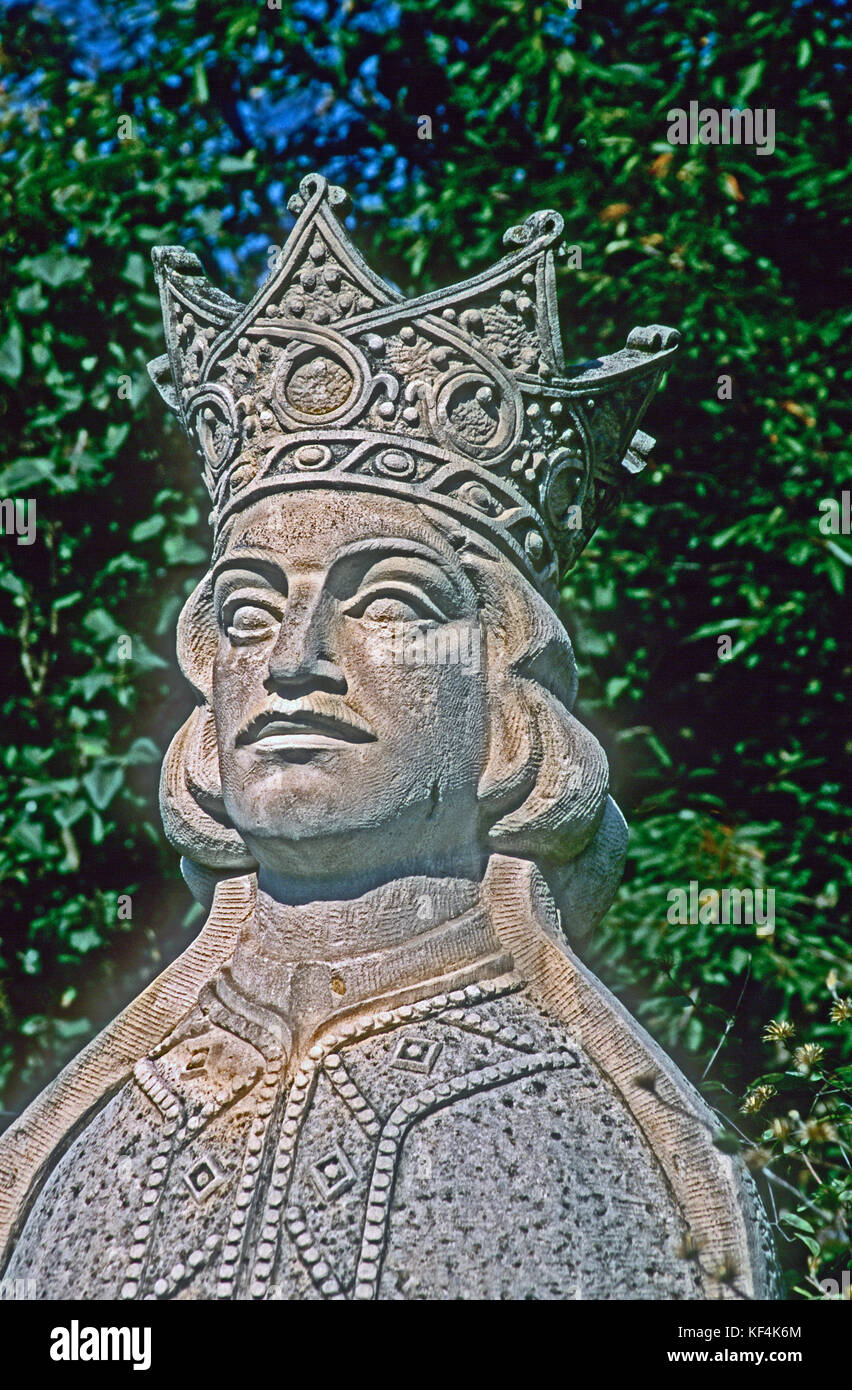 Moldovita Monastery, Vatra Moldovitei, Petru Rares Statue Stock Photo ...