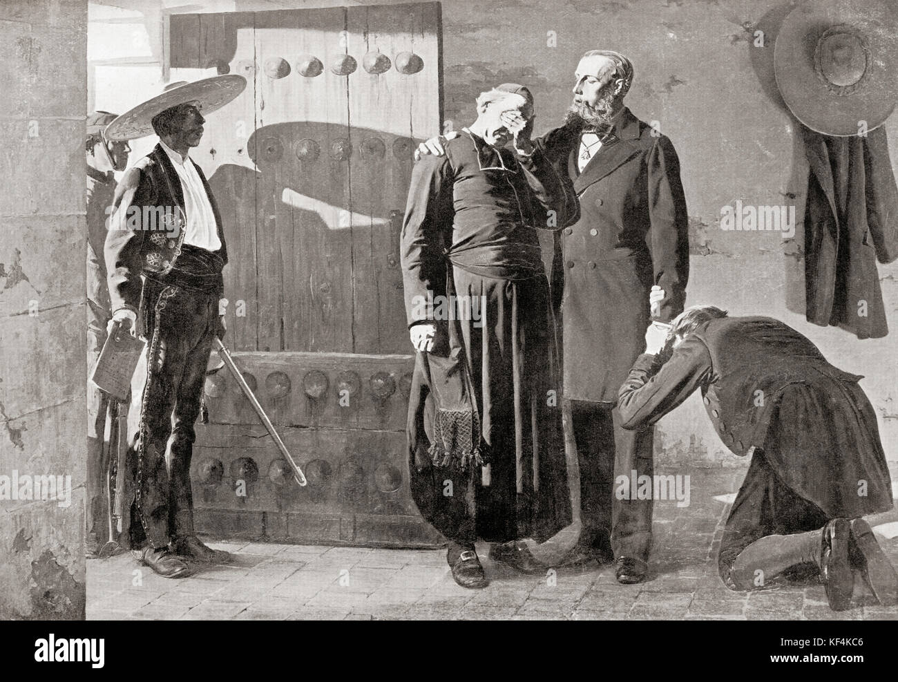Last moments of Emperor Maximilian I of México before his execution by ...