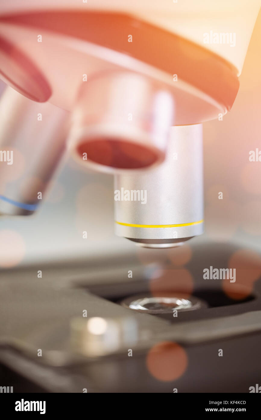 Microscope in laboratory Stock Photo - Alamy