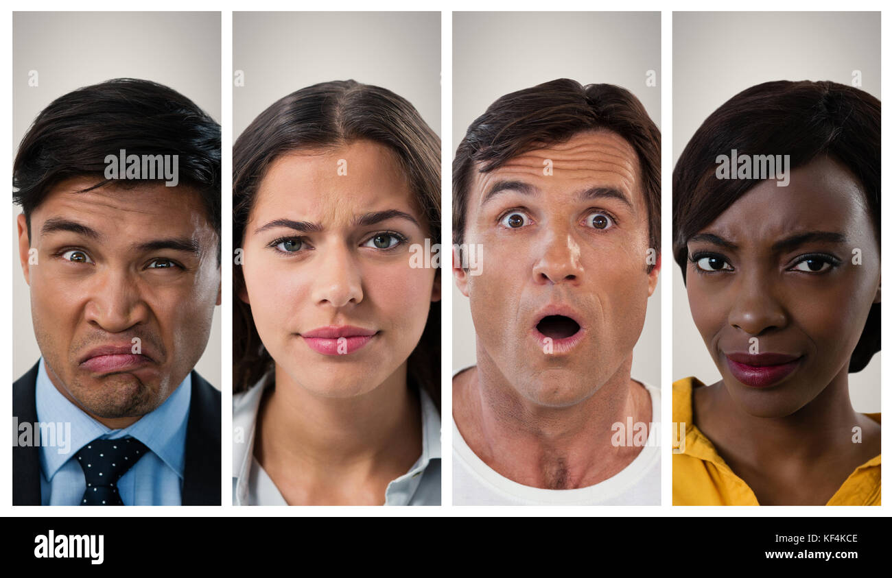 People collage portrait Stock Photo - Alamy