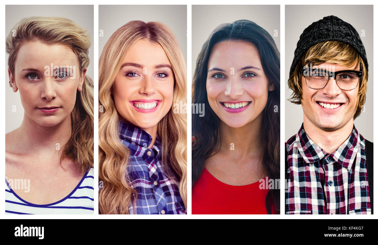 People collage portrait Stock Photo - Alamy