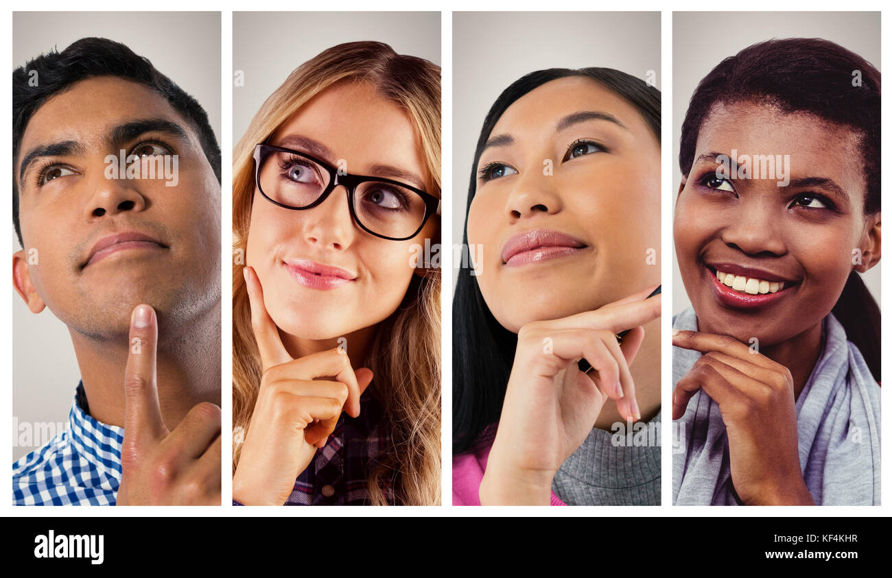 People collage portrait Stock Photo - Alamy