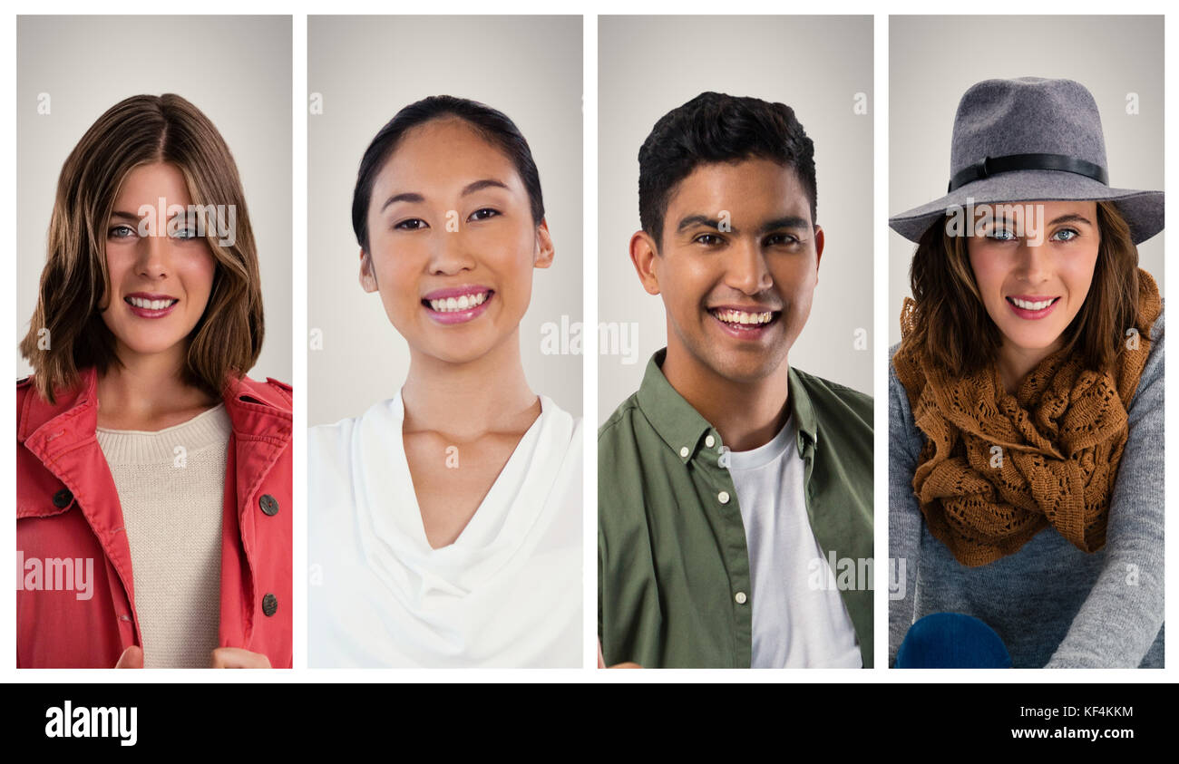 People collage portrait Stock Photo - Alamy