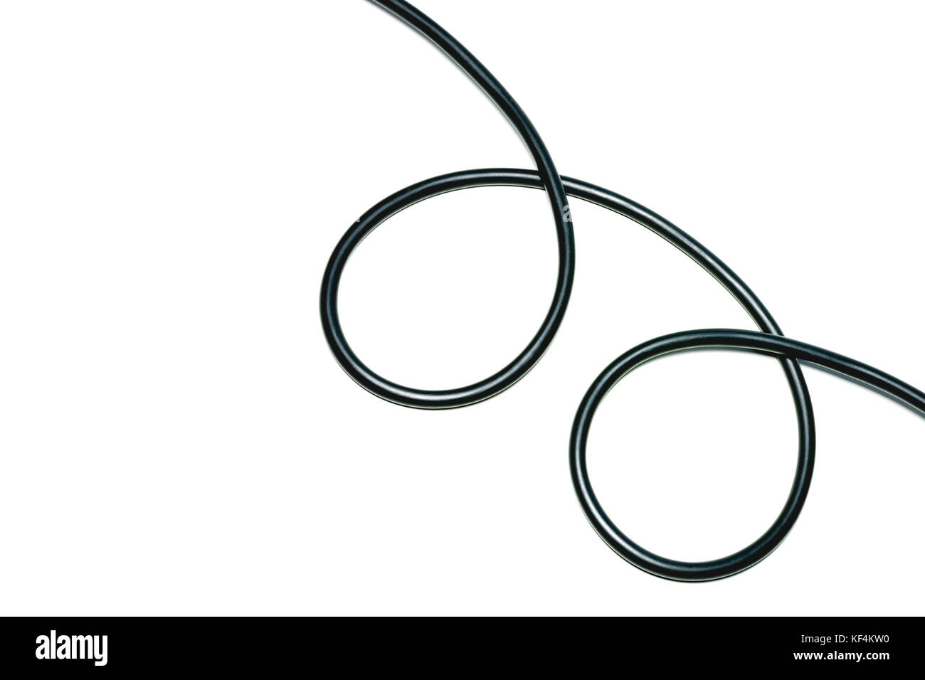 black wire cable isolated on a white background abstraction Stock Photo ...