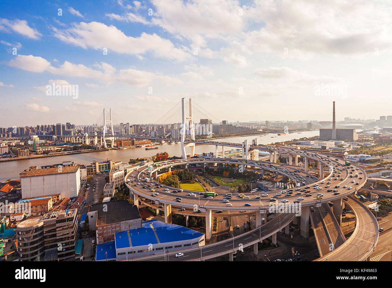 Nanpu bridge in Shanghai Stock Photo - Alamy