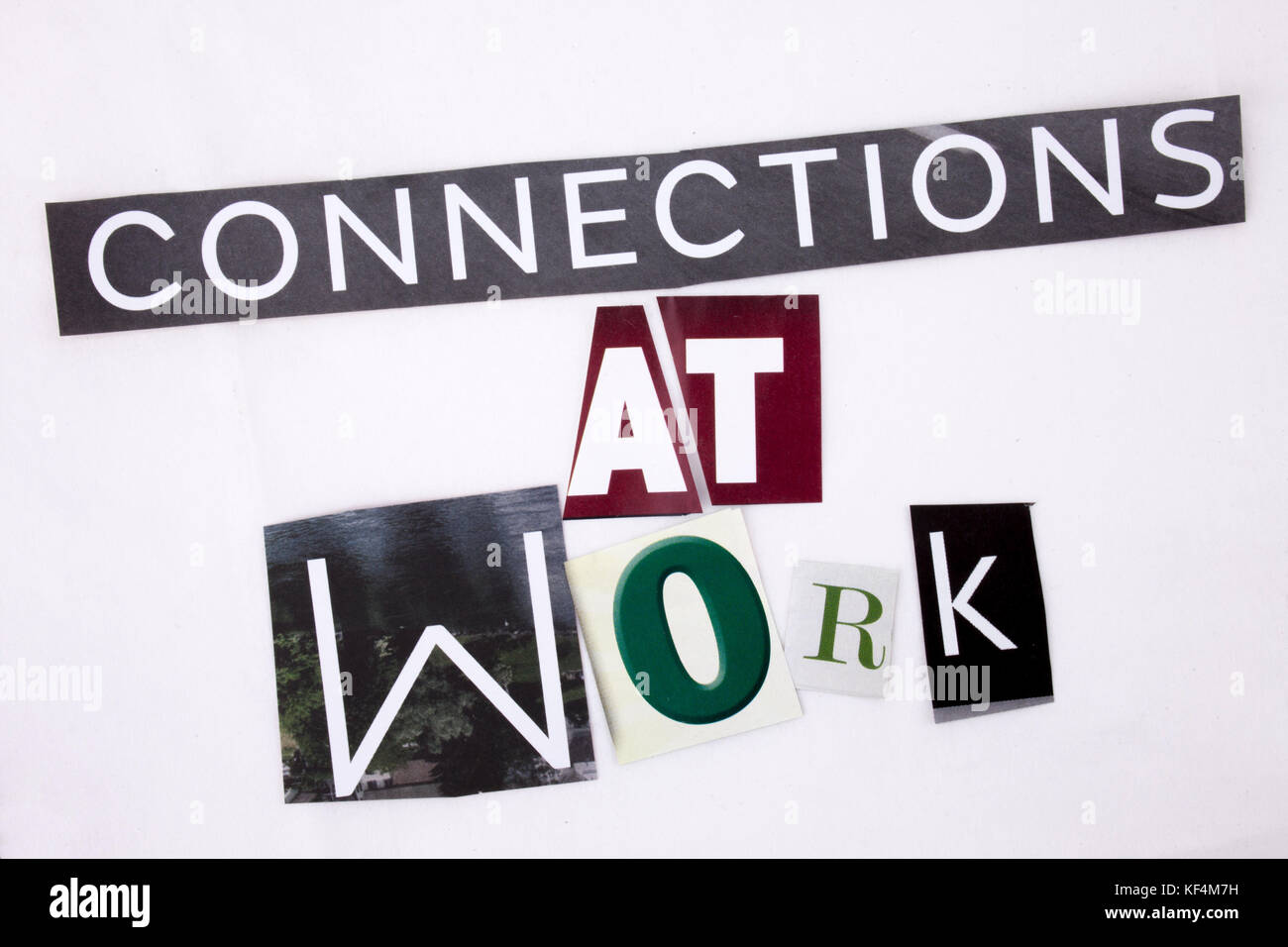 A word writing text showing concept of Connections At Work made of ...