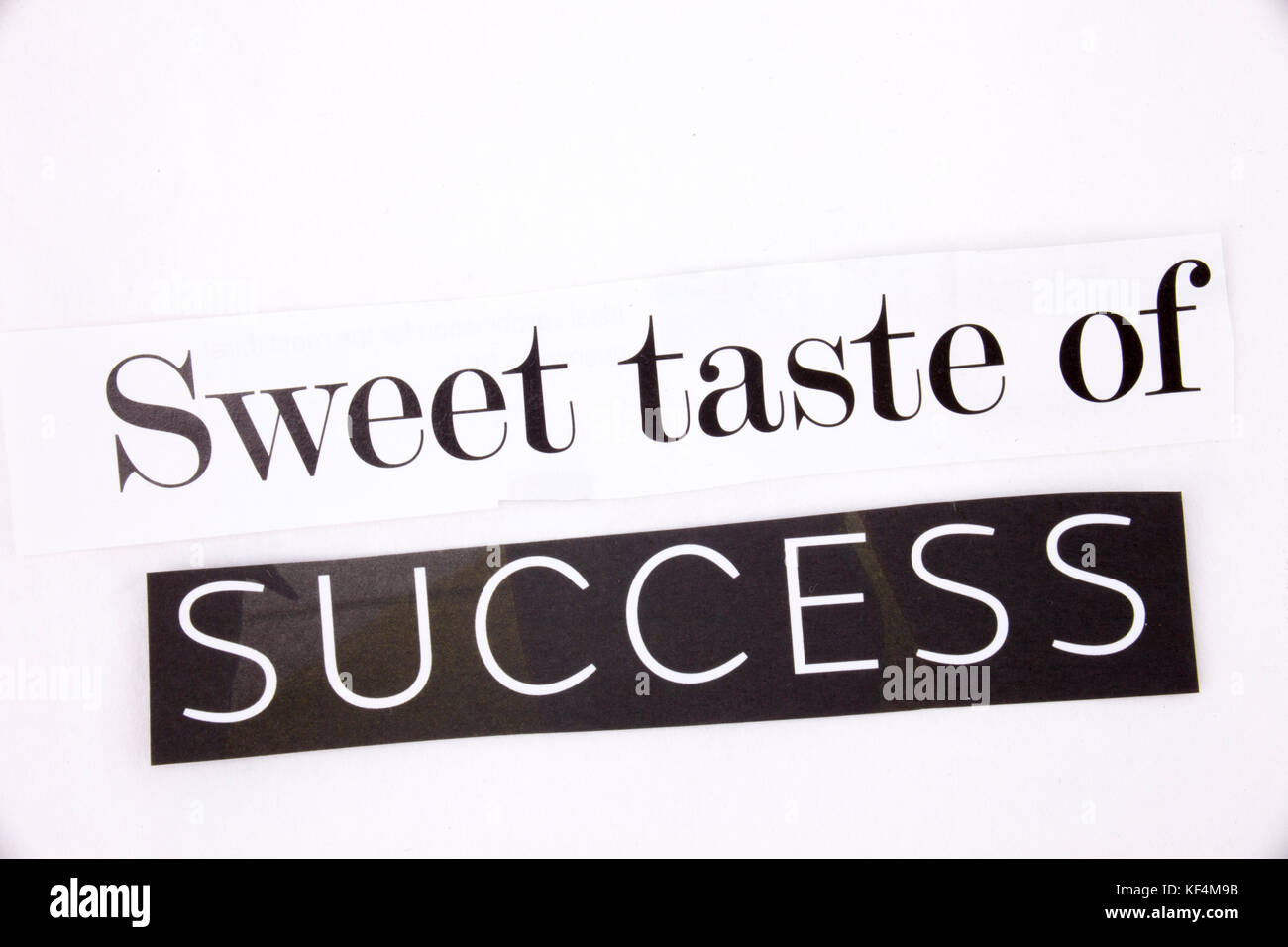A word writing text showing concept of Sweet taste of Success made of ...