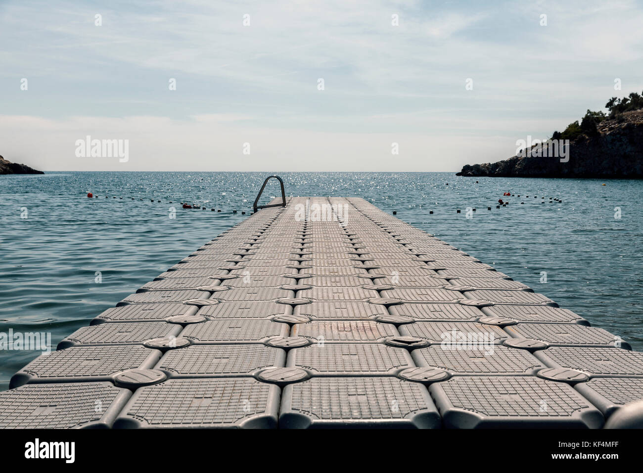 Pontoon on the beach, seascape Stock Photo - Alamy