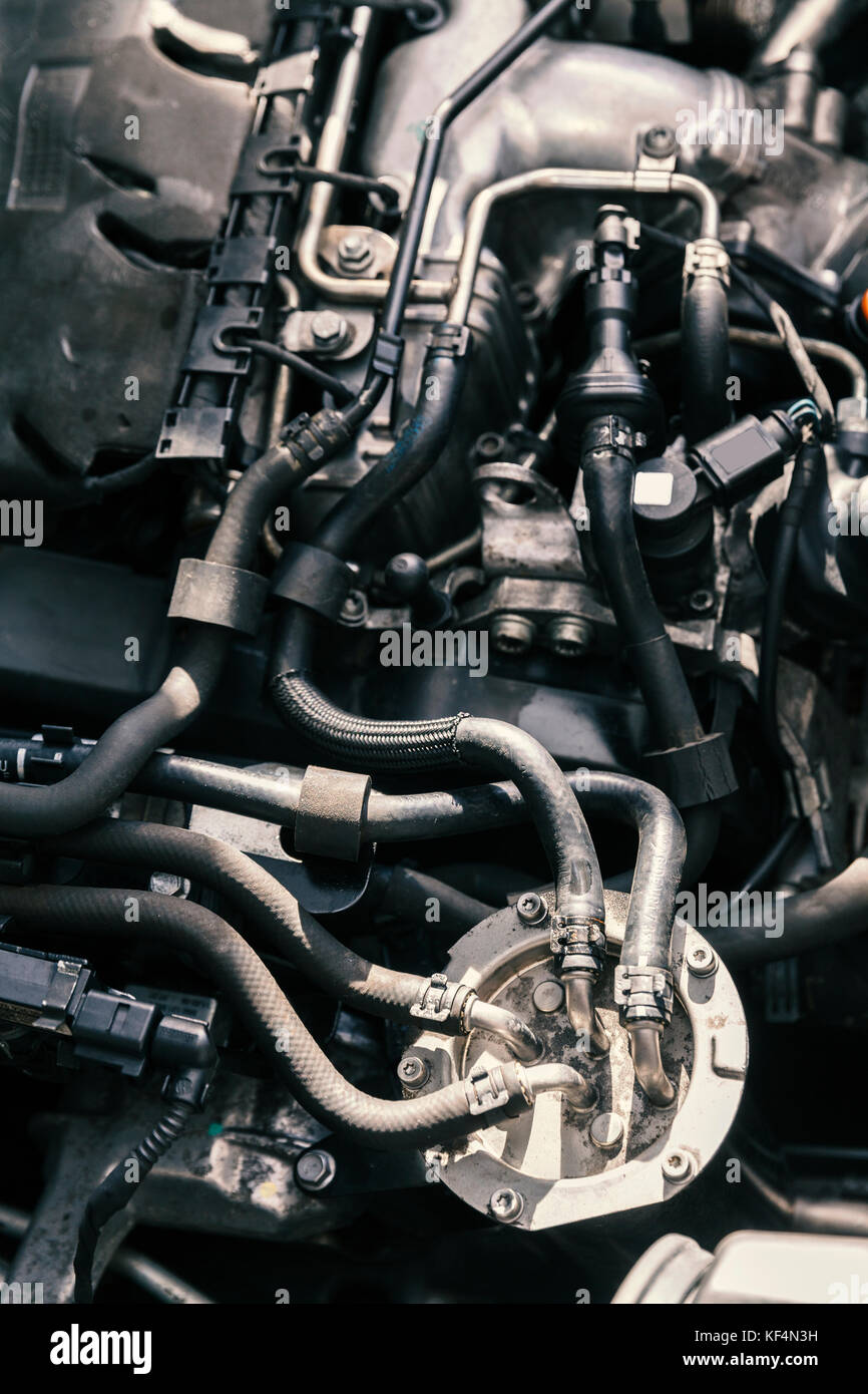 mechanic working on engine repairs, close up Stock Photo - Alamy