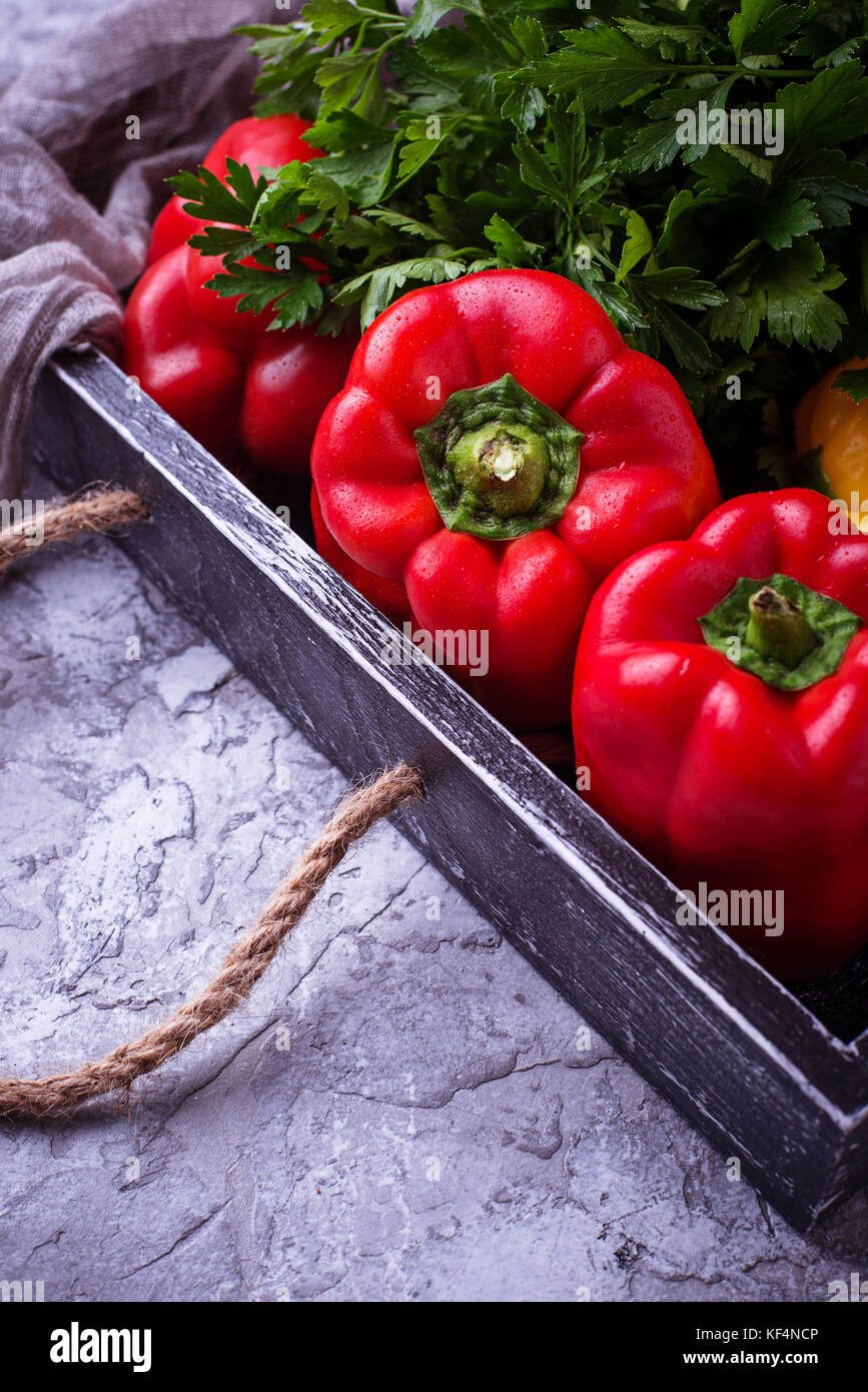 Fresh ripe bulgarian pepper Stock Photo - Alamy