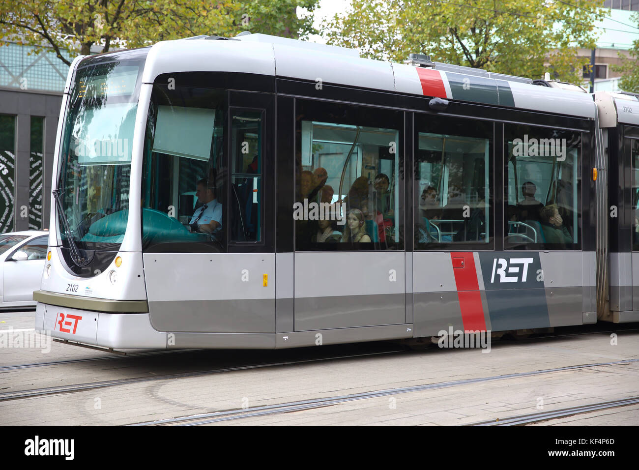 Tram in Rotterdam, Holland Stock Photo - Alamy