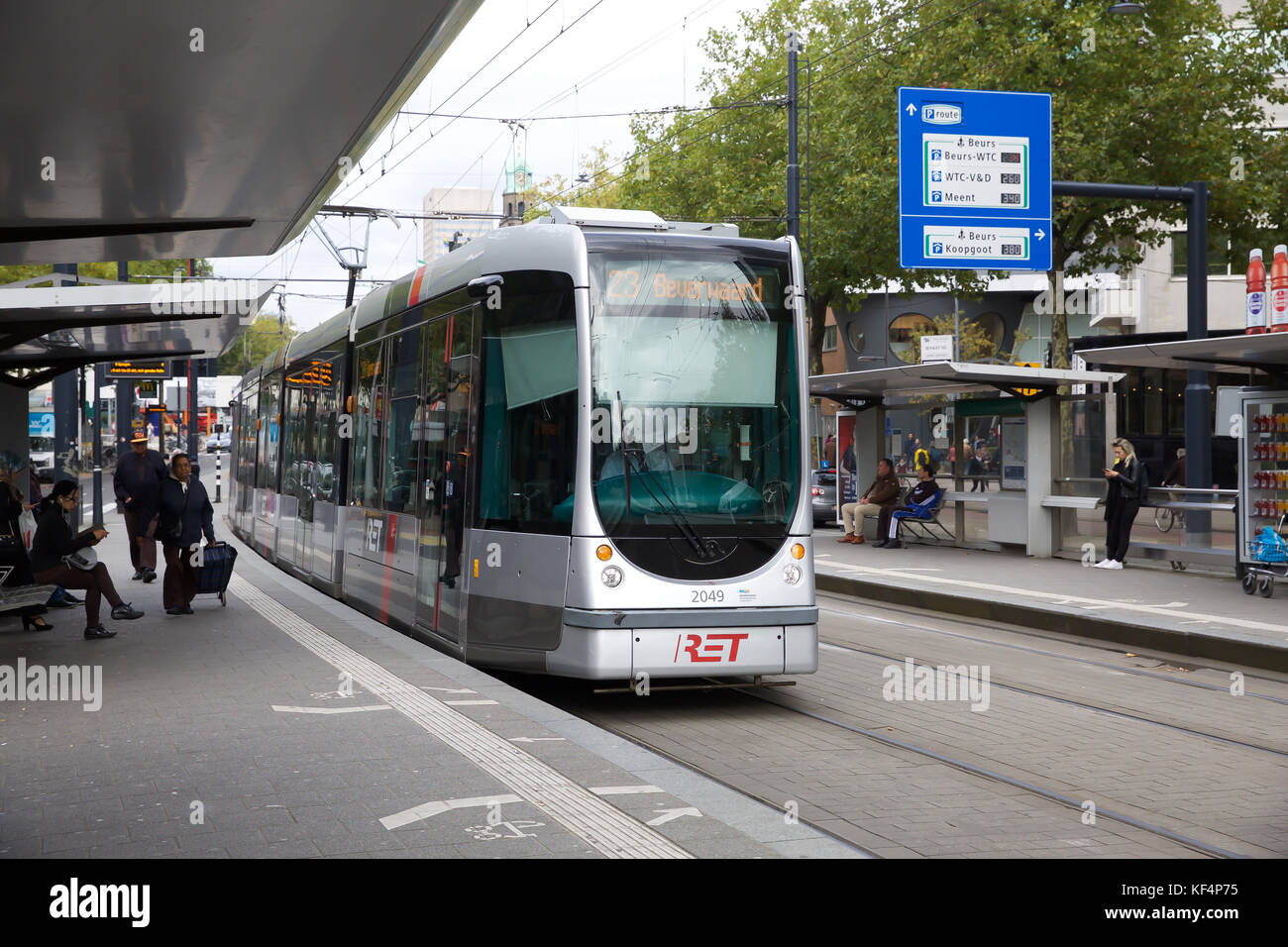 Tram in Rotterdam, Holland Stock Photo - Alamy