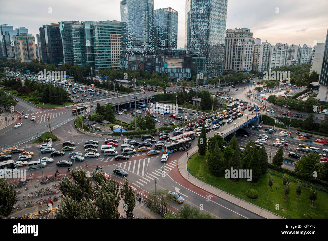 Dongzhimen architecture in Beijing Stock Photo - Alamy