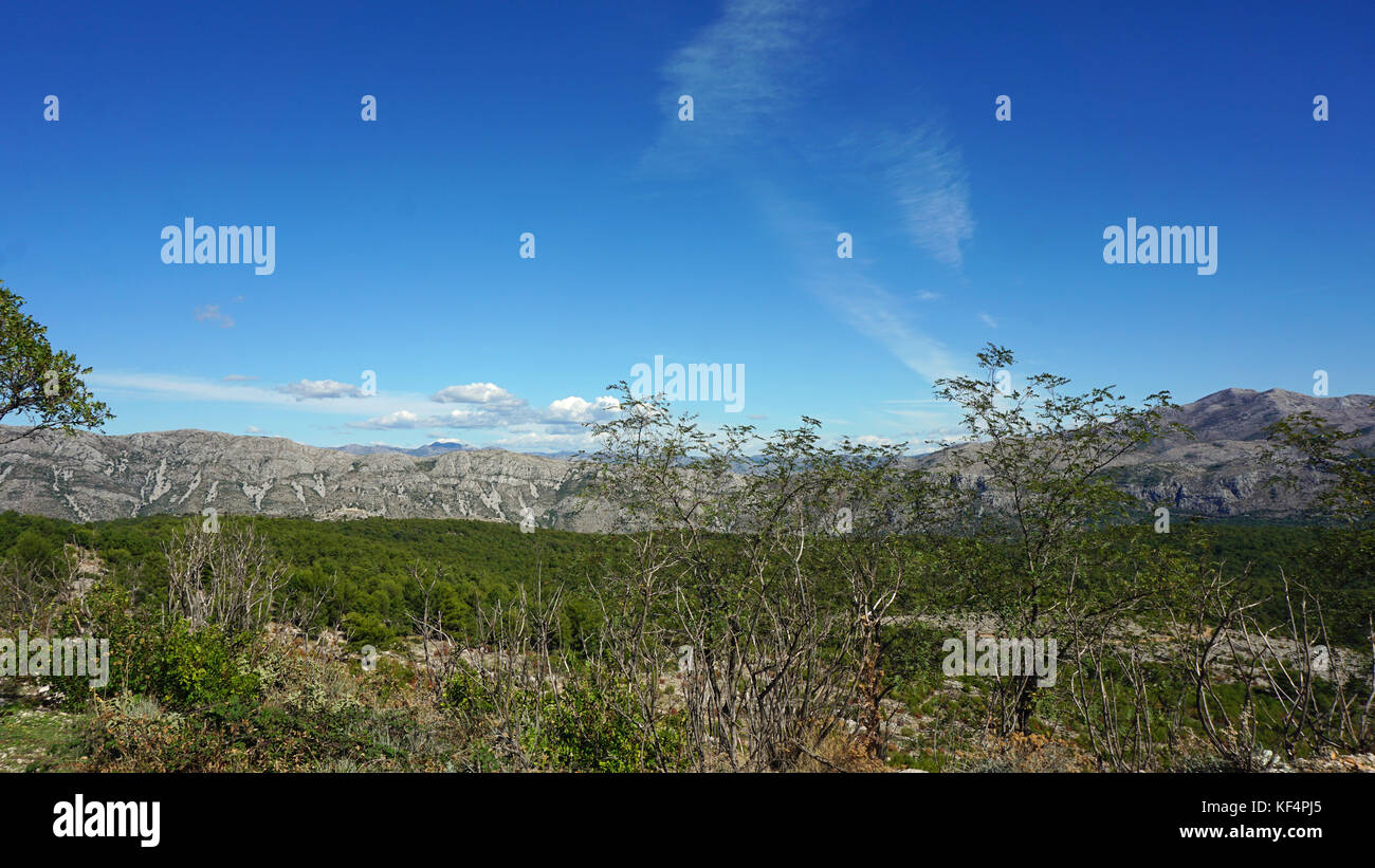 amazing wide landscape on a mountain in dubrovnik Stock Photo - Alamy