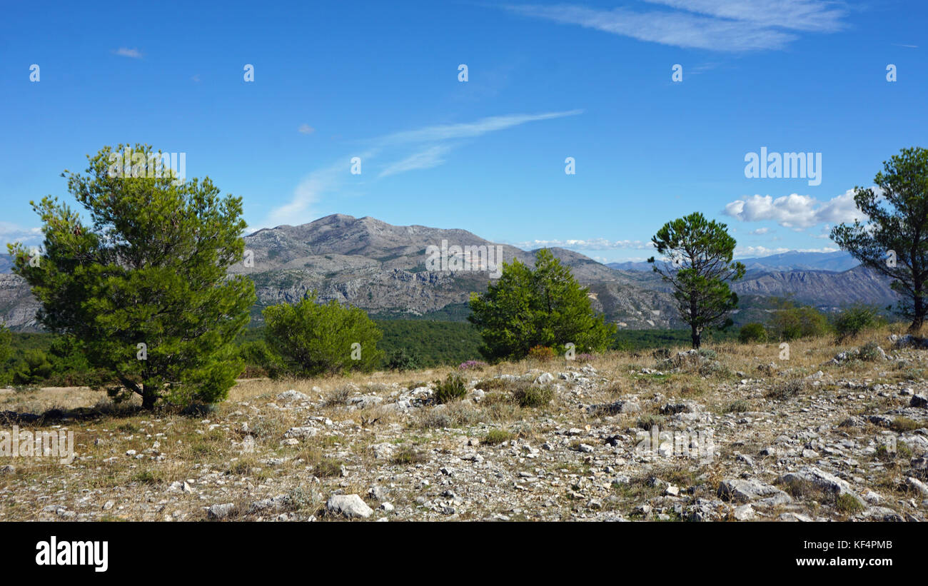 amazing wide landscape on a mountain in dubrovnik Stock Photo - Alamy