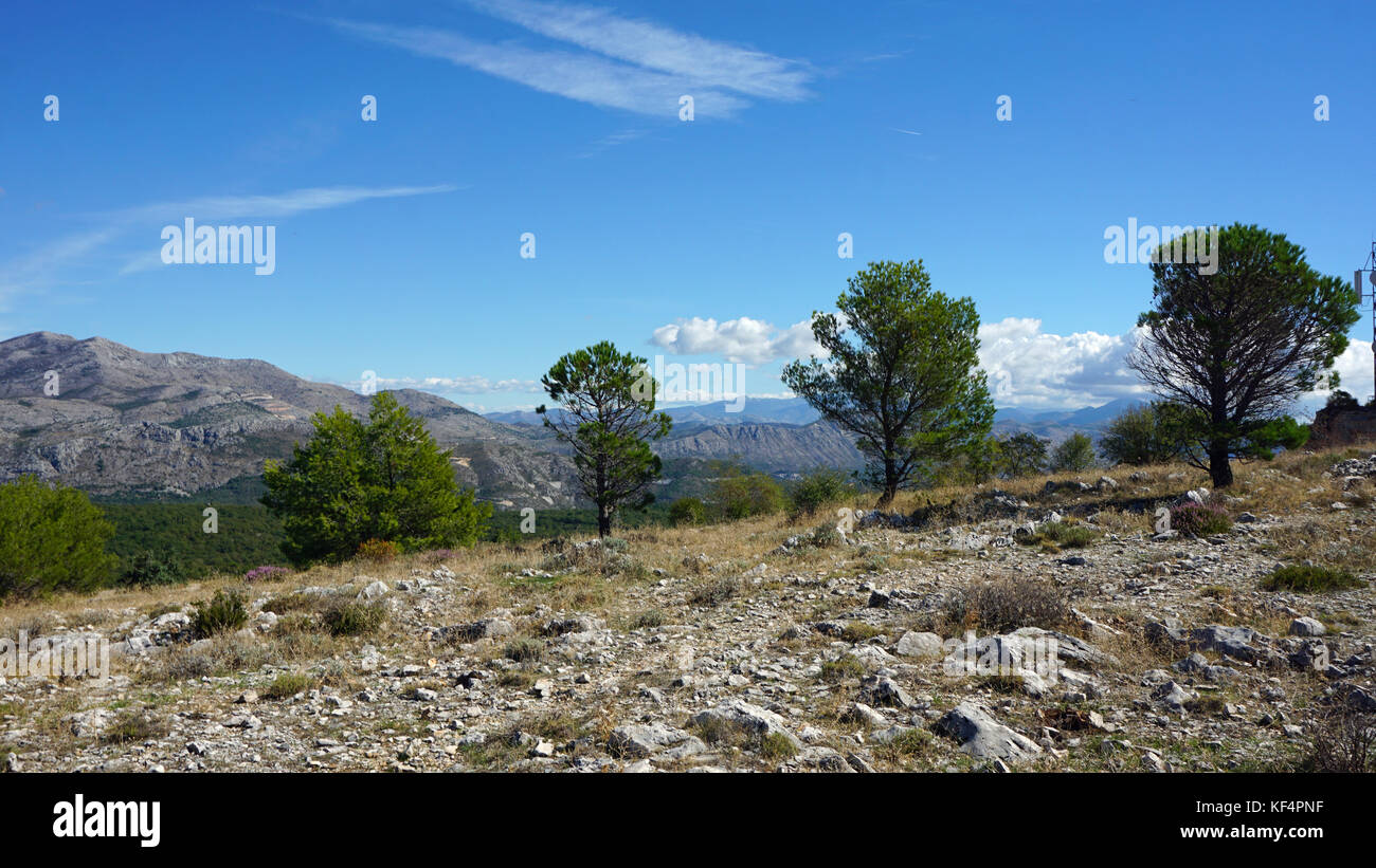 amazing wide landscape on a mountain in dubrovnik Stock Photo - Alamy