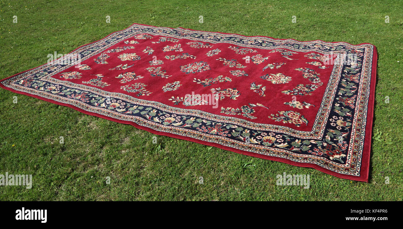 Traditional Rug with Floral Pattern Stock Photo - Alamy