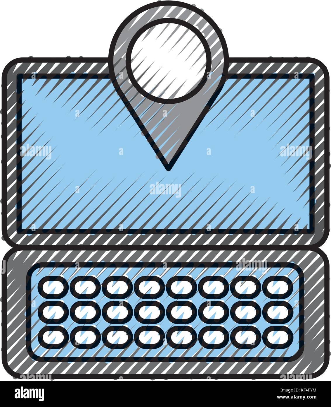 laptop communication pointer map navigation gps location app Stock ...