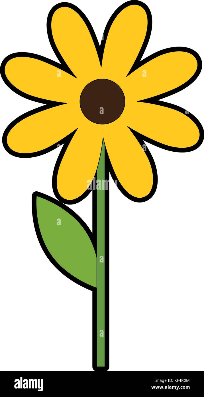 cute sunflower plant icon Stock Vector Image & Art - Alamy
