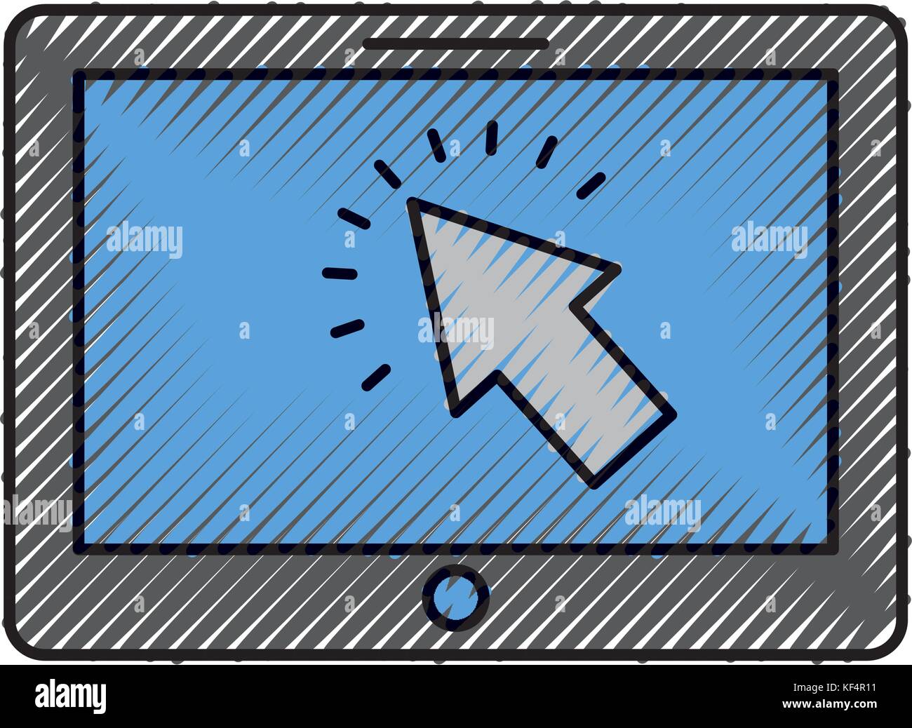 tablet with cursor button digital technology Stock Vector Image & Art ...