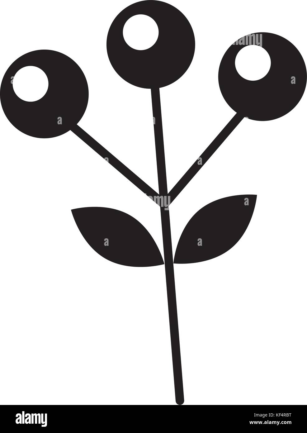cartoon tree berries on branch natural Stock Vector Image & Art - Alamy