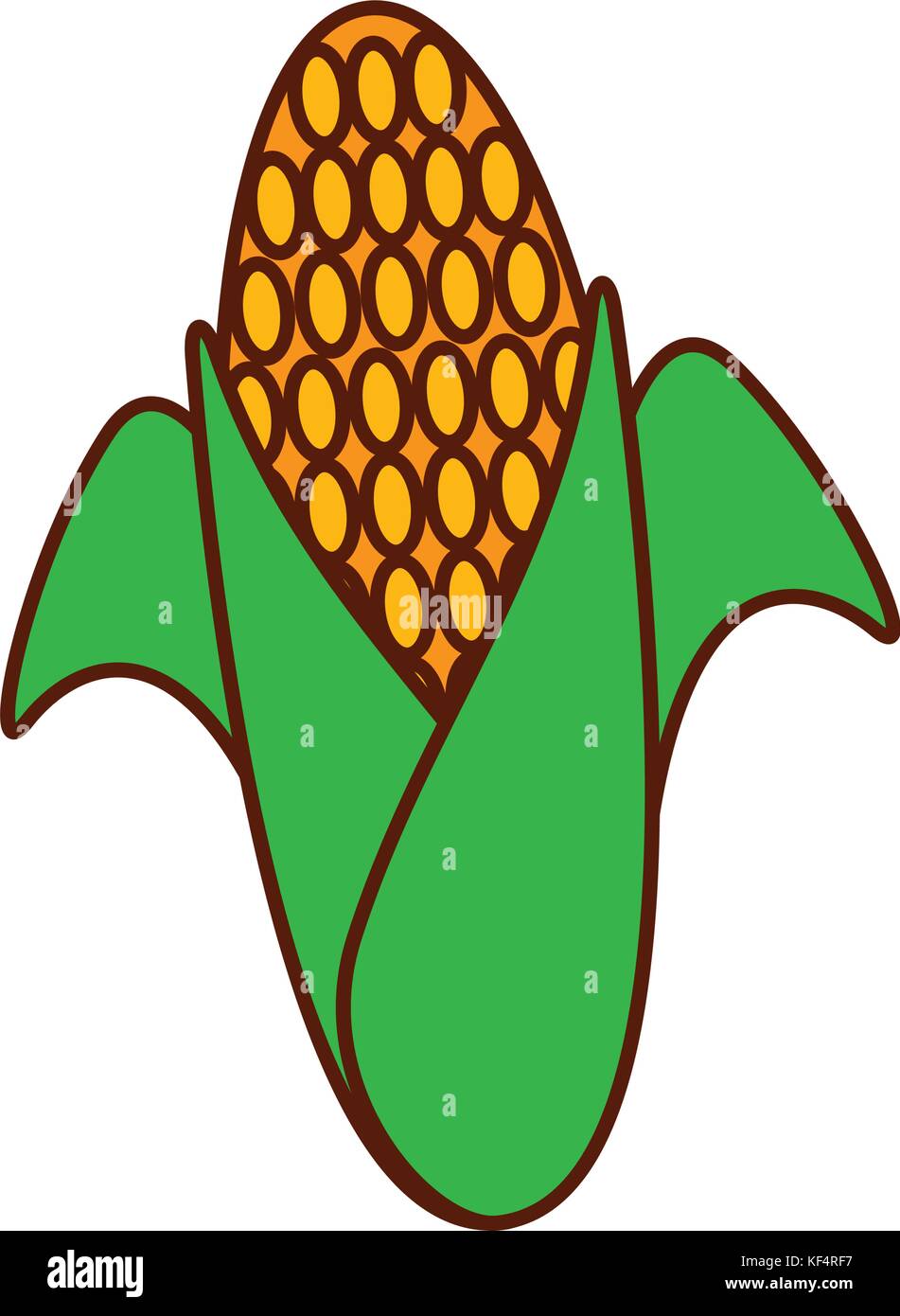 sweet corn cartoon thanksgiving day symbol Stock Vector Image & Art - Alamy