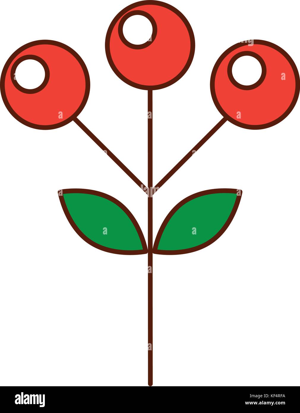 cartoon tree berries on branch natural Stock Vector Image & Art - Alamy