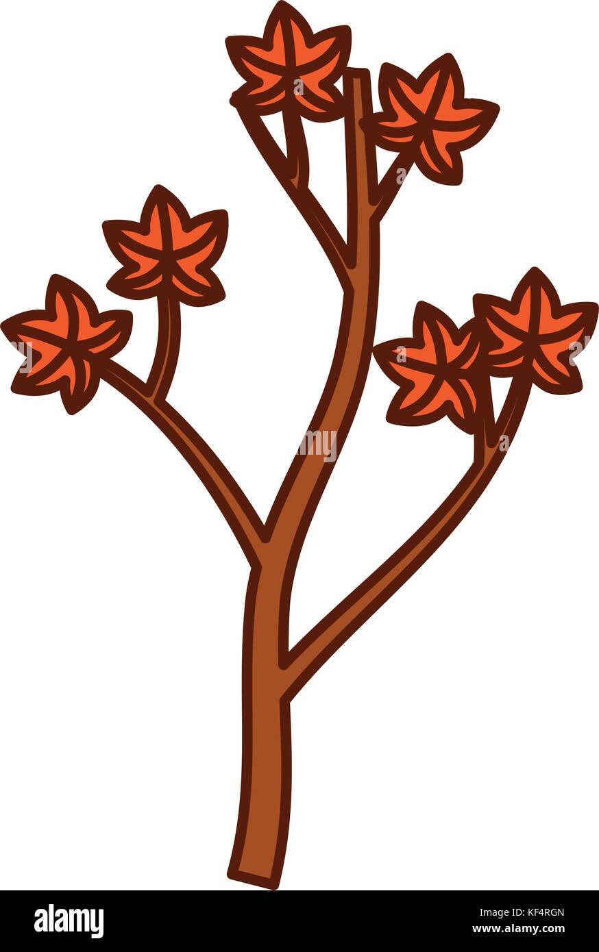 autumn branch of tree and leaves seasonal Stock Vector Image & Art - Alamy