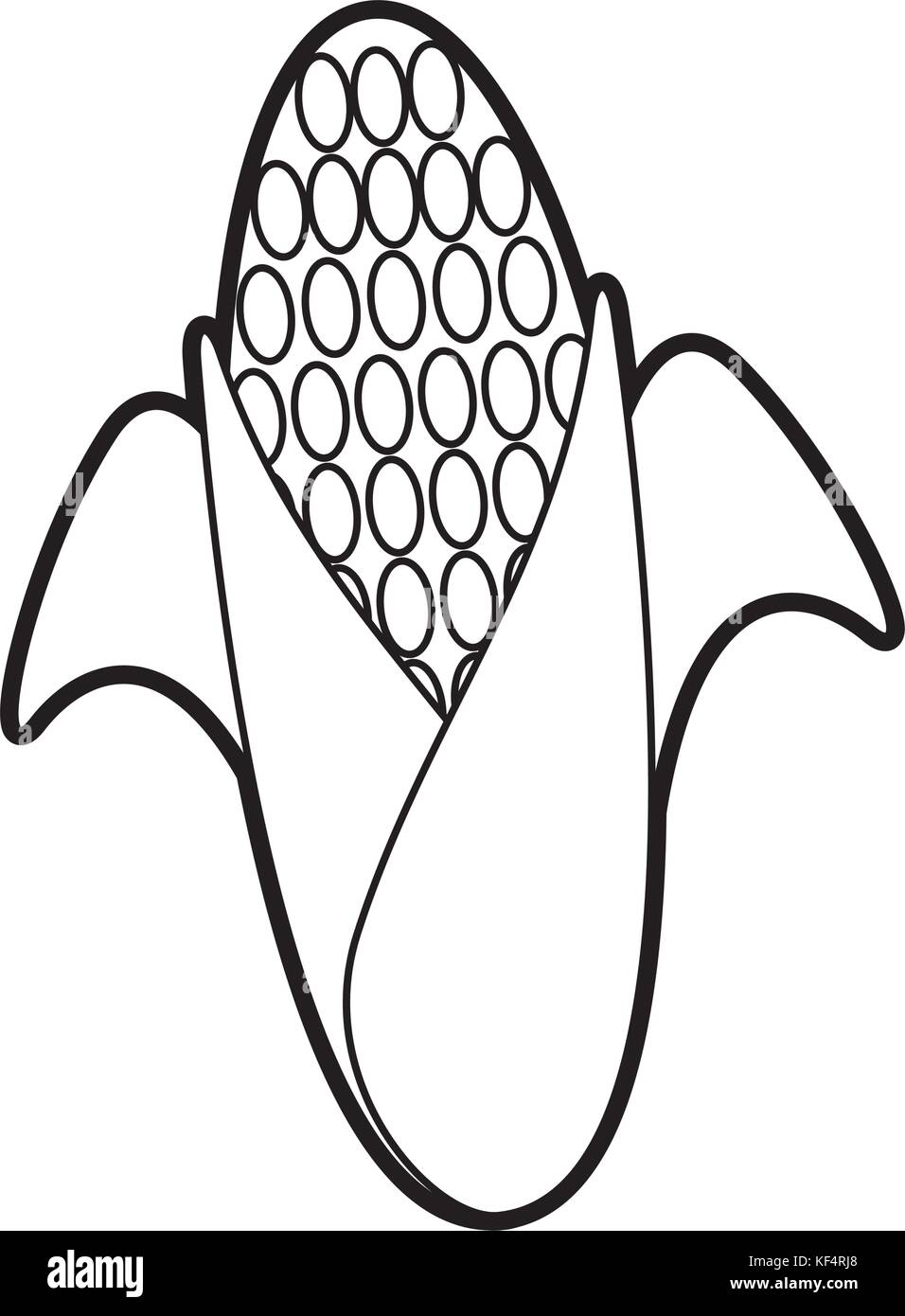 sweet corn cartoon thanksgiving day symbol Stock Vector Image & Art - Alamy