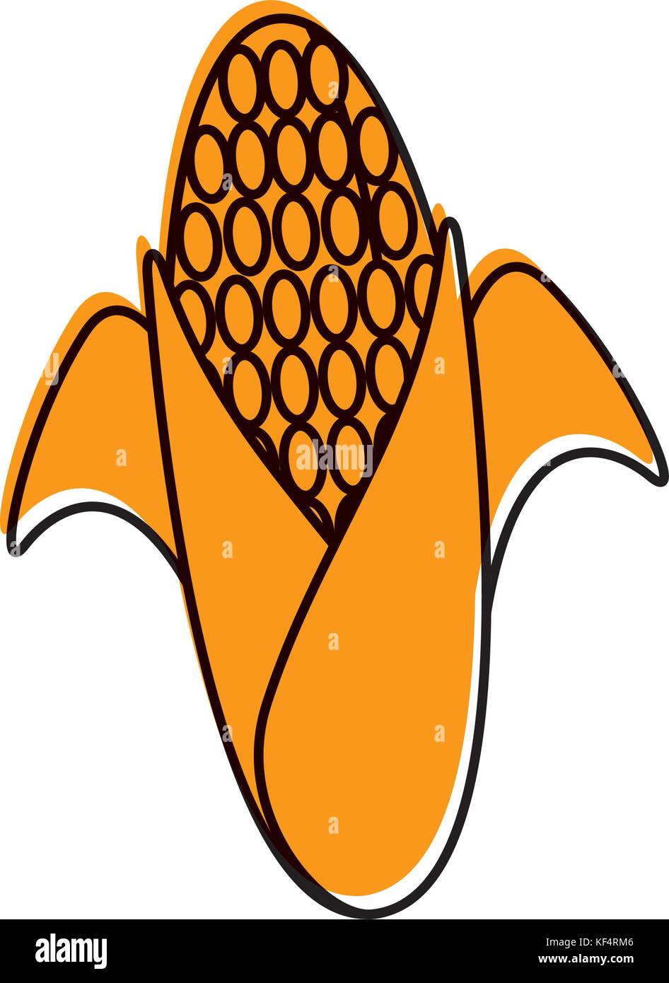 sweet corn cartoon thanksgiving day symbol Stock Vector Image & Art - Alamy