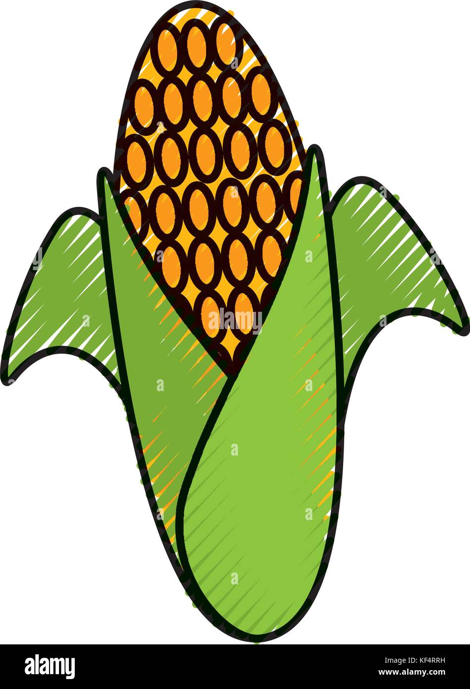sweet corn cartoon thanksgiving day symbol Stock Vector Image & Art - Alamy