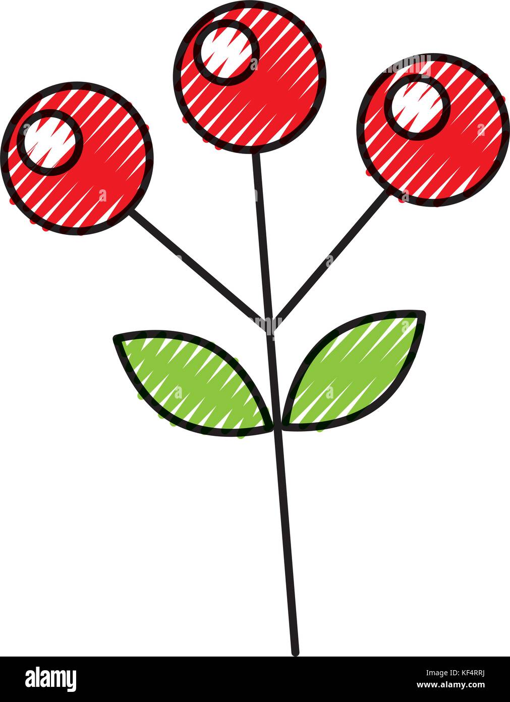 cartoon tree berries on branch natural Stock Vector Image & Art - Alamy